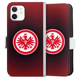 DeinDesign iPhone 12 Handy Klapph&uuml;lle Handyh&uuml;lle aus Kunst Leder wei&szlig; Flip Case Coat Of Arms Eintracht Frankfurt Official Licensed Product Sideflip mit Lasche