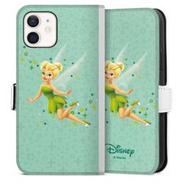 DeinDesign iPhone 12 Handy Klapph&uuml;lle Handyh&uuml;lle aus Kunst Leder wei&szlig; Flip Case Official Licensed Product Disney Tinkerbells Sideflip mit Lasche