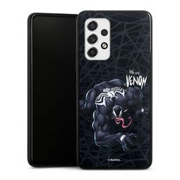 DeinDesign Galaxy A53 5G Handy Silikon H&uuml;lle Case schwarz Handyh&uuml;lle Spiderman Marvel Venom