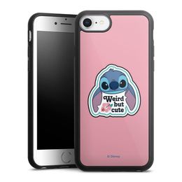 DeinDesign iPhone SE (2020) Handy Gallery Case Handyh&uuml;lle 9H Geh&auml;rtetes Glas R&uuml;ckseite H&uuml;lle Disney Sayings Lilo & Stitch Gallery Case