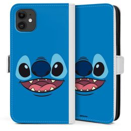DeinDesign iPhone 11 Handy Klapph&uuml;lle Handyh&uuml;lle aus Kunst Leder wei&szlig; Flip Case Official Licensed Product Disney Lilo & Stitch Sideflip mit Lasche