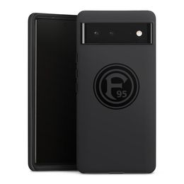 DeinDesign Google Pixel 6 Handy Panzer Handyh&uuml;lle robuste Outdoor H&uuml;lle Schutzh&uuml;lle matt F95 Fortuna D&uuml;sseldorf Logo Tough Case
