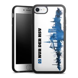 DeinDesign iPhone SE (2020) Handy Gallery Case Handyh&uuml;lle 9H Geh&auml;rtetes Glas R&uuml;ckseite H&uuml;lle Hsv Official Licensed Product Bundesliga Gallery Case