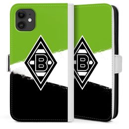 DeinDesign iPhone 11 Handy Klapph&uuml;lle Handyh&uuml;lle aus Kunst Leder wei&szlig; Flip Case Borussia M&ouml;nchengladbach Bmg Official Licensed Product Sideflip mit Lasche