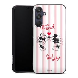 DeinDesign Galaxy A25 5G Handy Premium Silikon H&uuml;lle Handyh&uuml;lle schwarz Case Love Disney Silikon Premium Case