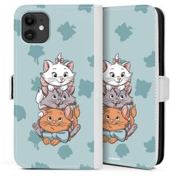 DeinDesign iPhone 11 Handy Klapph&uuml;lle Handyh&uuml;lle aus Kunst Leder wei&szlig; Flip Case Disney Aristocats Cat Sideflip mit Lasche