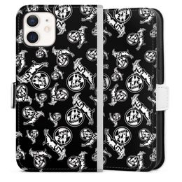 DeinDesign iPhone 12 Handy Klapph&uuml;lle Handyh&uuml;lle aus Kunst Leder wei&szlig; Flip Case Muster 1. Fc K&ouml;ln Official Licensed Product Sideflip mit Lasche