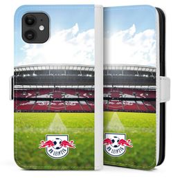 DeinDesign iPhone 11 Handy Klapph&uuml;lle Handyh&uuml;lle aus Kunst Leder wei&szlig; Flip Case Stadium Rb Leipzig Official Licensed Product Sideflip mit Lasche