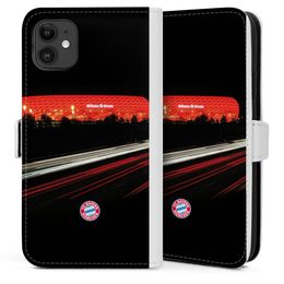 DeinDesign iPhone 11 Handy Klapph&uuml;lle Handyh&uuml;lle aus Kunst Leder wei&szlig; Flip Case Fcb Fc Bayern M&uuml;nchen Stadium Sideflip mit Lasche