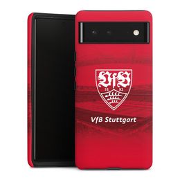 DeinDesign Google Pixel 6 Handy Panzer Handyh&uuml;lle robuste Outdoor H&uuml;lle Schutzh&uuml;lle matt Stadium Official Licensed Product Vfb Stuttgart Tough Case