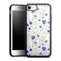 DeinDesign iPhone SE (2020) Handy Gallery Case Handyh&uuml;lle 9H Geh&auml;rtetes Glas R&uuml;ckseite H&uuml;lle Muster Flowers Flower Gallery Case