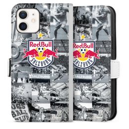 DeinDesign iPhone 12 Handy Klapph&uuml;lle Handyh&uuml;lle aus Kunst Leder wei&szlig; Flip Case Salzburg Red Bull Fc Red Bull Salzburg Sideflip mit Lasche