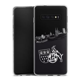 DeinDesign Galaxy S10 Plus Handy Silikon H&uuml;lle Case transparent Handyh&uuml;lle Skyline Official Licensed Product 1. Fc K&ouml;ln Silikon Case