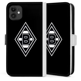DeinDesign iPhone 11 Handy Klapph&uuml;lle Handyh&uuml;lle aus Kunst Leder wei&szlig; Flip Case Borussia M&ouml;nchengladbach Gladbach Coat Of Arms Sideflip mit Lasche