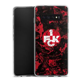 DeinDesign Galaxy S10 Plus Handy Silikon H&uuml;lle Case transparent Handyh&uuml;lle 1. Fc Kaiserslautern 1. Fck Logo Silikon Case