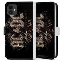 DeinDesign iPhone 11 Handy Klapph&uuml;lle Handyh&uuml;lle aus Kunst Leder wei&szlig; Flip Case Official Licensed Product Rock Or Bust Acdc Sideflip mit Lasche