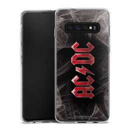 DeinDesign Galaxy S10 Plus Handy Silikon H&uuml;lle Case transparent Handyh&uuml;lle Merchandise Acdc Logo Silikon Case