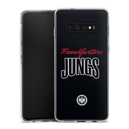 DeinDesign Galaxy S10 Plus Handy Silikon H&uuml;lle Case transparent Handyh&uuml;lle Eintracht Frankfurt Sge Official Licensed Product Silikon Case