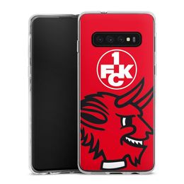 DeinDesign Galaxy S10 Plus Handy Silikon H&uuml;lle Case transparent Handyh&uuml;lle Devil 1. Fc Kaiserslautern 1. Fck Silikon Case