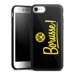 DeinDesign iPhone SE (2020) Handy Gallery Case Handyh&uuml;lle 9H Geh&auml;rtetes Glas R&uuml;ckseite H&uuml;lle Bvb Borussia Dortmund Borusse Gallery Case