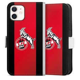 DeinDesign iPhone 12 Handy Klapph&uuml;lle Handyh&uuml;lle aus Kunst Leder wei&szlig; Flip Case 1. Fc K&ouml;ln Billy Goat Hennes Official Licensed Product Sideflip mit Lasche