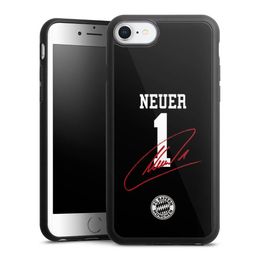 DeinDesign iPhone SE (2020) Handy Gallery Case Handyh&uuml;lle 9H Geh&auml;rtetes Glas R&uuml;ckseite H&uuml;lle Manuel Neuer Fc Bayern M&uuml;nchen Fcb Gallery Case