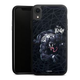 DeinDesign iPhone Xr Handy Premium Silikon H&uuml;lle Handyh&uuml;lle schwarz Case Marvel Venom Spiderman Silikon Premium Case