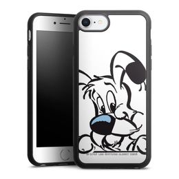 DeinDesign iPhone SE (2020) Handy Gallery Case Handyh&uuml;lle 9H Geh&auml;rtetes Glas R&uuml;ckseite H&uuml;lle Official Licensed Product Comic Idefix Gallery Case
