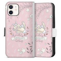 DeinDesign iPhone 12 Handy Klapph&uuml;lle Handyh&uuml;lle aus Kunst Leder wei&szlig; Flip Case Thumper Bambi Official Licensed Product Sideflip mit Lasche