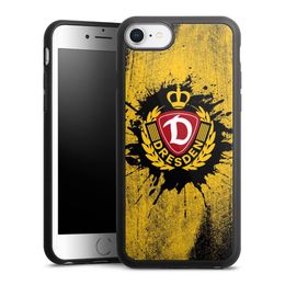 DeinDesign iPhone SE (2020) Handy Gallery Case Handyh&uuml;lle 9H Geh&auml;rtetes Glas R&uuml;ckseite H&uuml;lle Official Licensed Product Soccer Sg Dynamo Dresden Gallery Case