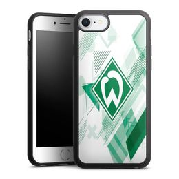 DeinDesign iPhone SE (2020) Handy Gallery Case Handyh&uuml;lle 9H Geh&auml;rtetes Glas R&uuml;ckseite H&uuml;lle Sv Werder Bremen Official Licensed Product Muster Gallery Case