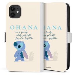 DeinDesign iPhone 11 Handy Klapph&uuml;lle Handyh&uuml;lle aus Kunst Leder wei&szlig; Flip Case Lilo & Stitch Disney Official Licensed Product Sideflip mit Lasche