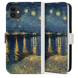 DeinDesign iPhone 11 Handy Klapph&uuml;lle Handyh&uuml;lle aus Kunst Leder wei&szlig; Flip Case Kunst Painting Sideflip mit Lasche