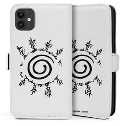 DeinDesign iPhone 11 Handy Klapph&uuml;lle Handyh&uuml;lle aus Kunst Leder wei&szlig; Flip Case Naruto Shippuden Siegel Uzumaki Sideflip mit Lasche
