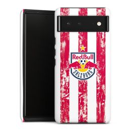 DeinDesign Google Pixel 6 Handy Panzer Handyh&uuml;lle robuste Outdoor H&uuml;lle Schutzh&uuml;lle matt Stripes Fc Red Bull Salzburg Official Licensed Product Tough Case