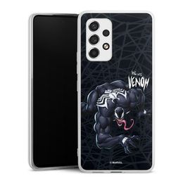 DeinDesign Galaxy A53 5G Handy Silikon H&uuml;lle Case transparent Handyh&uuml;lle Spiderman Marvel Venom Silikon Case