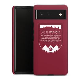 DeinDesign Google Pixel 6 Handy Panzer Handyh&uuml;lle robuste Outdoor H&uuml;lle Schutzh&uuml;lle matt 1. Fc N&uuml;rnberg Bundesliga Merchandise Tough Case