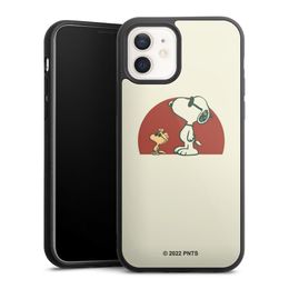 DeinDesign iPhone 12 Handy Gallery Case Handyh&uuml;lle 9H Geh&auml;rtetes Glas R&uuml;ckseite H&uuml;lle Snoopy Official Licensed Product Kindheit Gallery Case