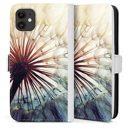 DeinDesign iPhone 11 Handy Klapph&uuml;lle Handyh&uuml;lle aus Kunst Leder wei&szlig; Flip Case Photography Dandelion Flowers Sideflip mit Lasche