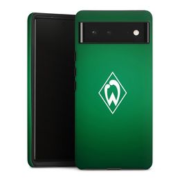 DeinDesign Google Pixel 6 Handy Panzer Handyh&uuml;lle robuste Outdoor H&uuml;lle Schutzh&uuml;lle matt Merchandise Sv Werder Bremen Logo Tough Case