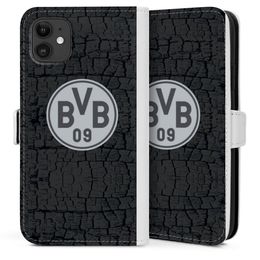 DeinDesign iPhone 11 Handy Klapph&uuml;lle Handyh&uuml;lle aus Kunst Leder wei&szlig; Flip Case Jersey Borussia Dortmund Bvb Sideflip mit Lasche
