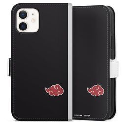 DeinDesign iPhone 12 Handy Klapph&uuml;lle Handyh&uuml;lle aus Kunst Leder wei&szlig; Flip Case Naruto Shippuden Akatsuki Official Licensed Product Sideflip mit Lasche