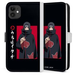 DeinDesign iPhone 11 Handy Klapph&uuml;lle Handyh&uuml;lle aus Kunst Leder wei&szlig; Flip Case Official Licensed Product Itachi Uchiha Naruto Shippuden Sideflip mit Lasche