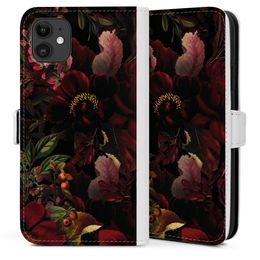 DeinDesign iPhone 11 Handy Klapph&uuml;lle Handyh&uuml;lle aus Kunst Leder wei&szlig; Flip Case Flowers Meadow Utart Sideflip mit Lasche