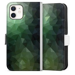 DeinDesign iPhone 12 Handy Klapph&uuml;lle Handyh&uuml;lle aus Kunst Leder wei&szlig; Flip Case Tarnmuster Geometric Mosaic Sideflip mit Lasche