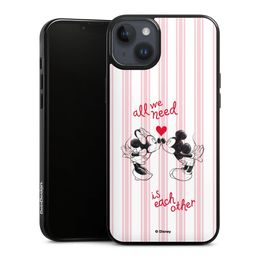 DeinDesign iPhone 14 Plus Handy Silikon H&uuml;lle Case schwarz Handyh&uuml;lle Love Disney