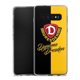 DeinDesign Galaxy S10 Plus Handy Silikon H&uuml;lle Case transparent Handyh&uuml;lle Sg Dynamo Dresden Official Licensed Product Sgd Silikon Case