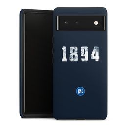 DeinDesign Google Pixel 6 Handy Panzer Handyh&uuml;lle robuste Outdoor H&uuml;lle Schutzh&uuml;lle matt Karlsruher Sc Ksc Bundesliga Tough Case