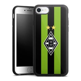 DeinDesign iPhone SE (2020) Handy Gallery Case Handyh&uuml;lle 9H Geh&auml;rtetes Glas R&uuml;ckseite H&uuml;lle Borussia M&ouml;nchengladbach Gladbach Stripes Gallery Case