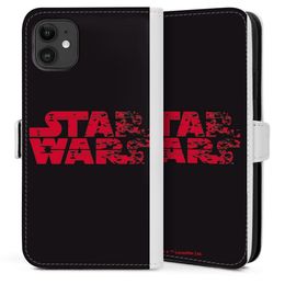 DeinDesign iPhone 11 Handy Klapph&uuml;lle Handyh&uuml;lle aus Kunst Leder wei&szlig; Flip Case Star Wars Merchandise Logo Sideflip mit Lasche